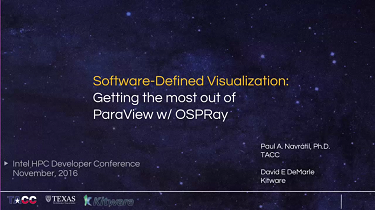 Software Defined Visualization (SDVis): Get the Most Out of ParaView*...