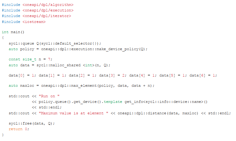 The Maxloc Reduction in oneAPI