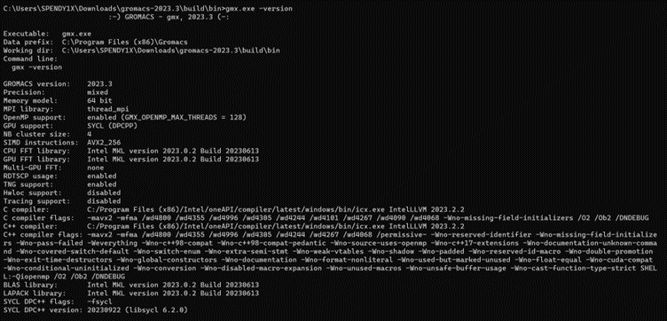 Build GROMACS with Intel® oneAPI DPC++/C++ Compiler