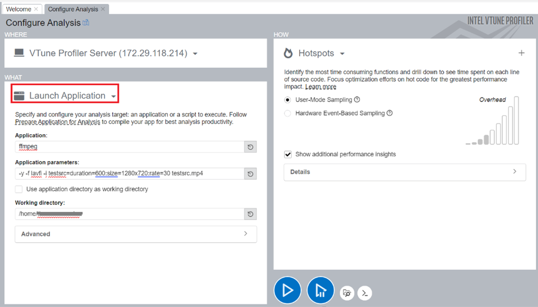 Profile an FFmpeg Application with Intel® VTune™ Profiler