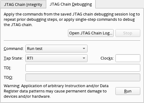 2.4.1.2. JTAG Chain Debugging Tab