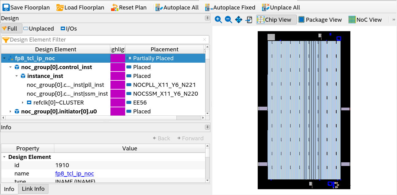 2.1.3.1. Placing NoC Design Elements Using Interface Planner