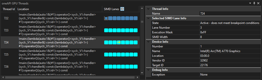 Debug an Application on a GPU