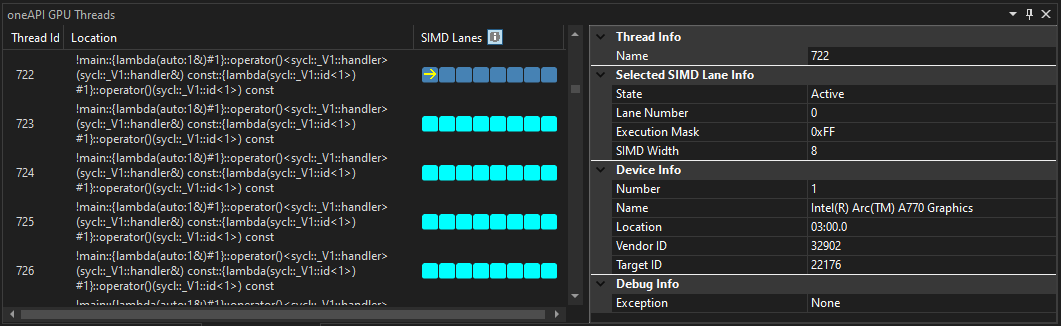 Debug an Application on a GPU