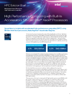 5th Gen Intel® Xeon® Processors for HPC