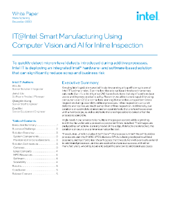 Smart Manufacturing: Computer Vision and AI for Inline Inspection