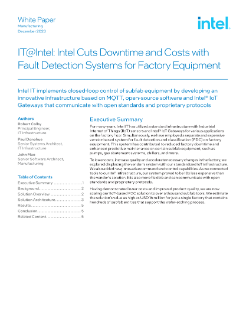 Cut Downtime & Costs with Fault Detection for Factory Equipment