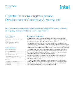 Democratizing Use and Development of Generative AI Across Intel