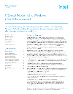 Modernizing Windows Client Management