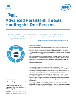 Advanced Persistent Threats: Hunting the One Percent