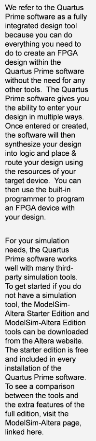 The Quartus Prime Software: Foundation